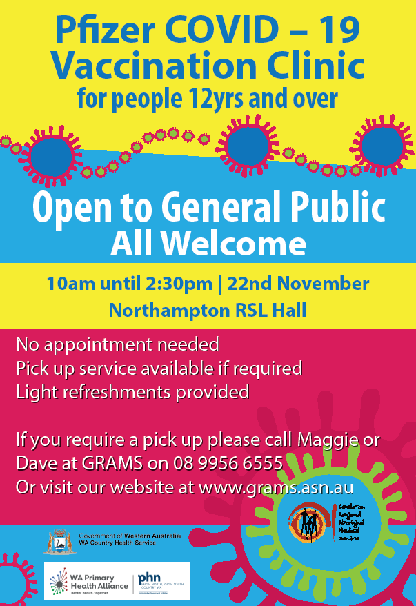 COVID Vaccination Clinic » Geraldton Regional Aboriginal Medical Service